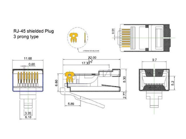 Dintek Cat.6 Unshielded RJ45 Modular Plug